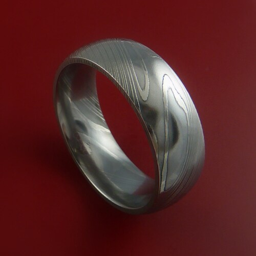 Genuine Stainless Damascus Steel Ring PD25 - Etsy