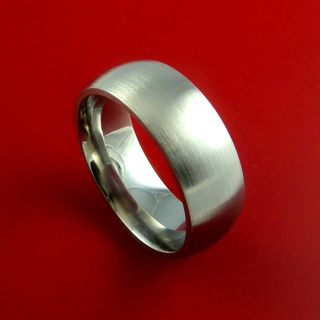 Cobalt Chrome Wedding Band Engagement Ring Made to Any Sizing and ...