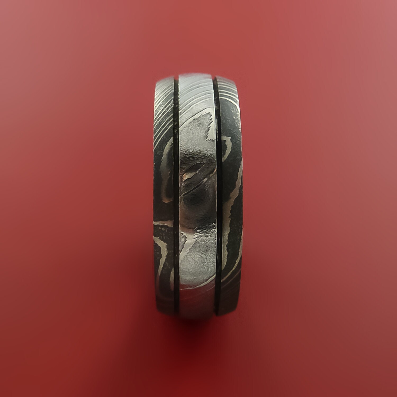 Damascus Steel Ring Wedding Band Genuine Craftsmanship - Etsy