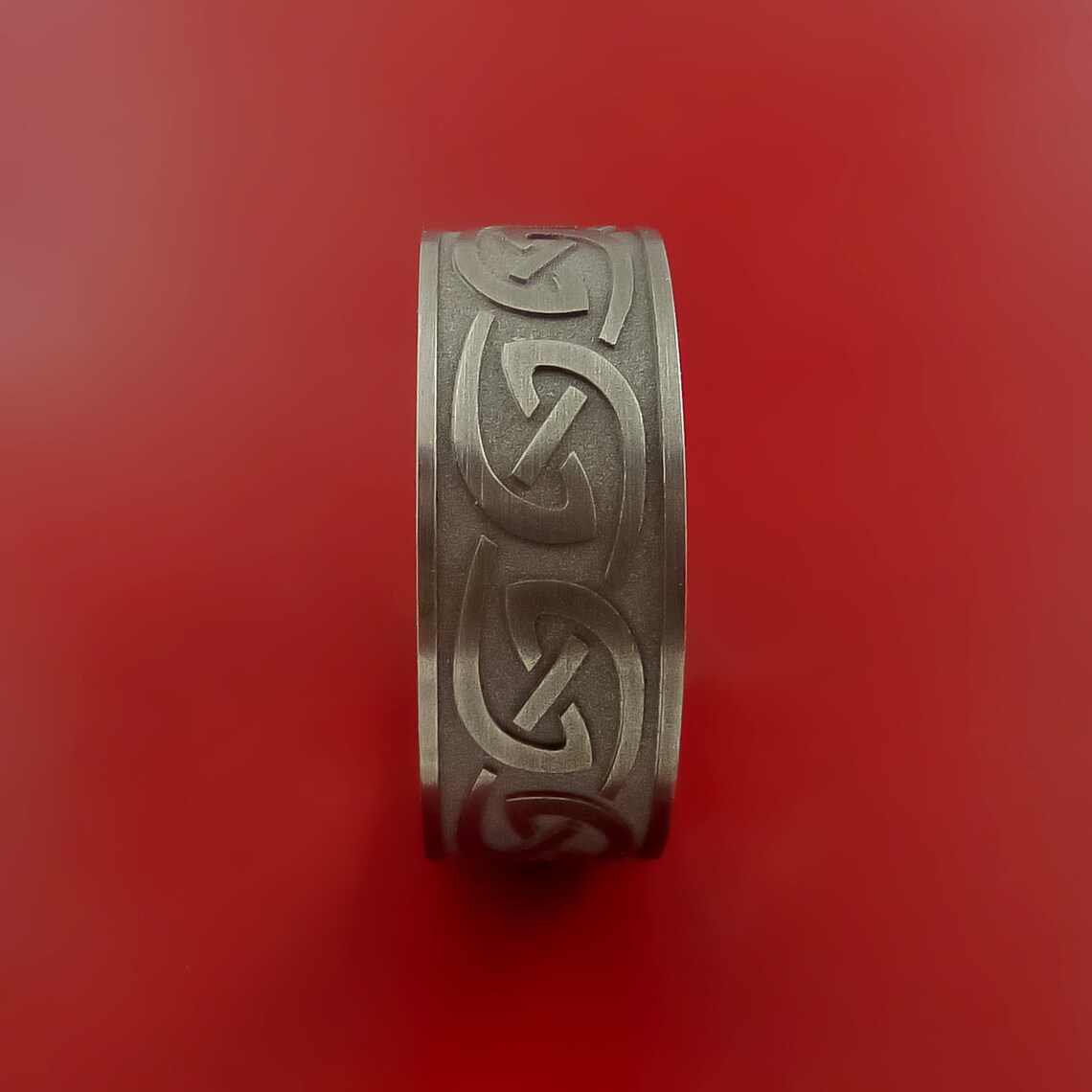 Titanium Celtic Band Infinity Symbolic Wedding Ring Custom - Etsy