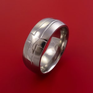 Titanium Ring With Cross Design Custom Made Band - Etsy