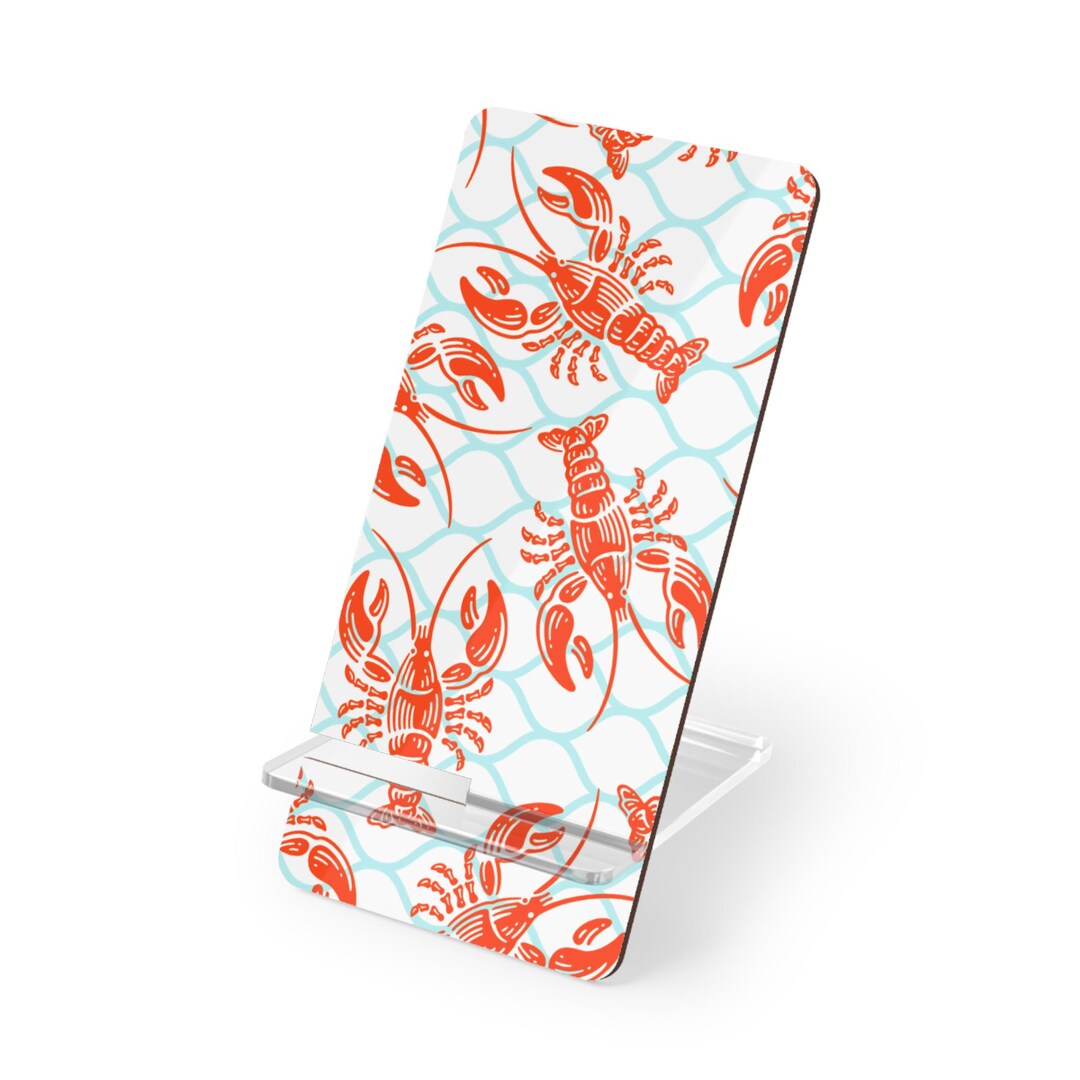 Lobster Print Mobile Display Stand, Cute Phone Holder, Desk Accessories ...
