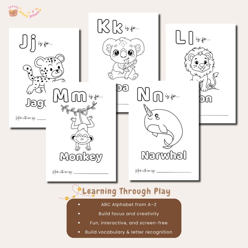 Baby’s First Book Printable | Coloring Pages for Baby Shower & Gender ...
