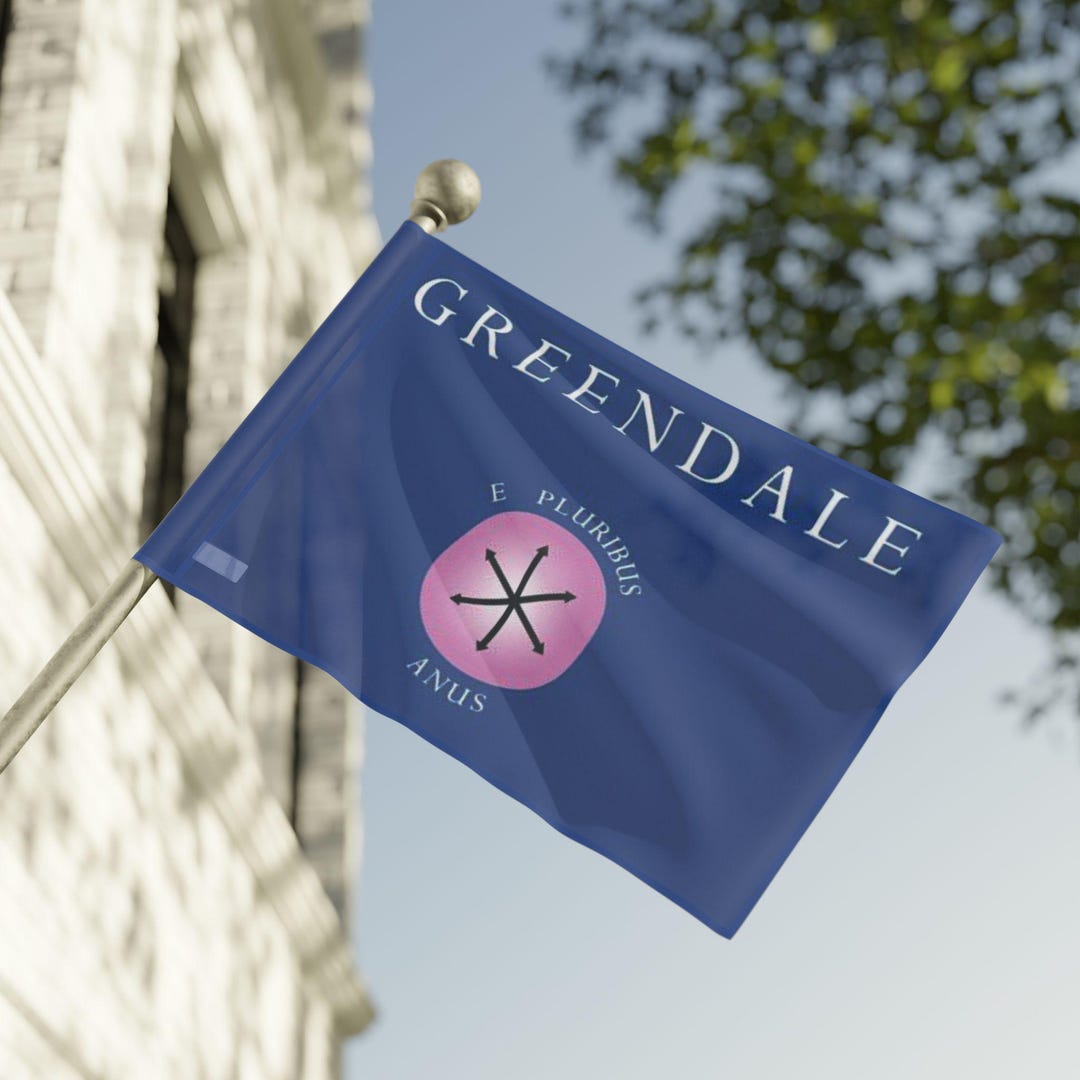 Flag, Greendale Flag, TV Show Comedy Funny Themed Banner, Wall Decor ...