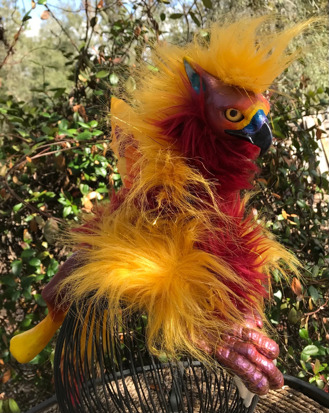 Magnificent Large Fieryinferno Gryphon Woodbaby, Handmade Shoulder ...