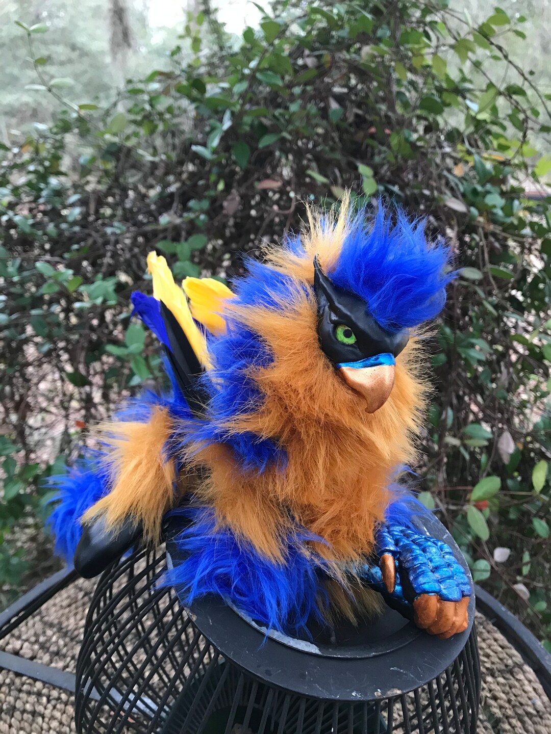 Beautiful Royalblue BABY GRYPHON Woodbaby, Handmade Shoulder-sitting ...