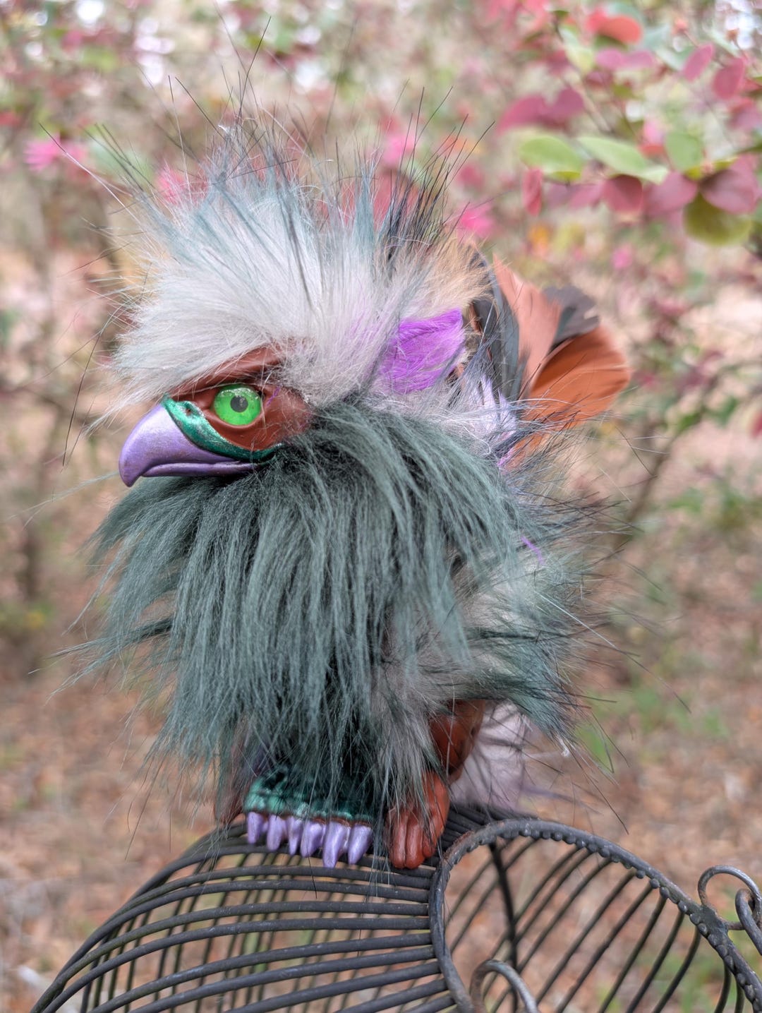 Adorable Jeweltone Gryphon Hatchling Woodbaby, Handmade Shoulder ...