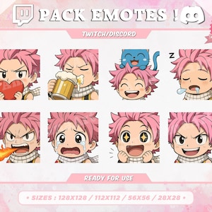 8 Emotes Dragon Slayer Boy Chibi Anime - Twitch & Discord Pack ...