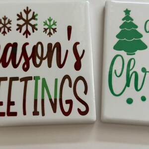 Holiday Ceramic Coasters, Available for Purchase or Special Order - Etsy