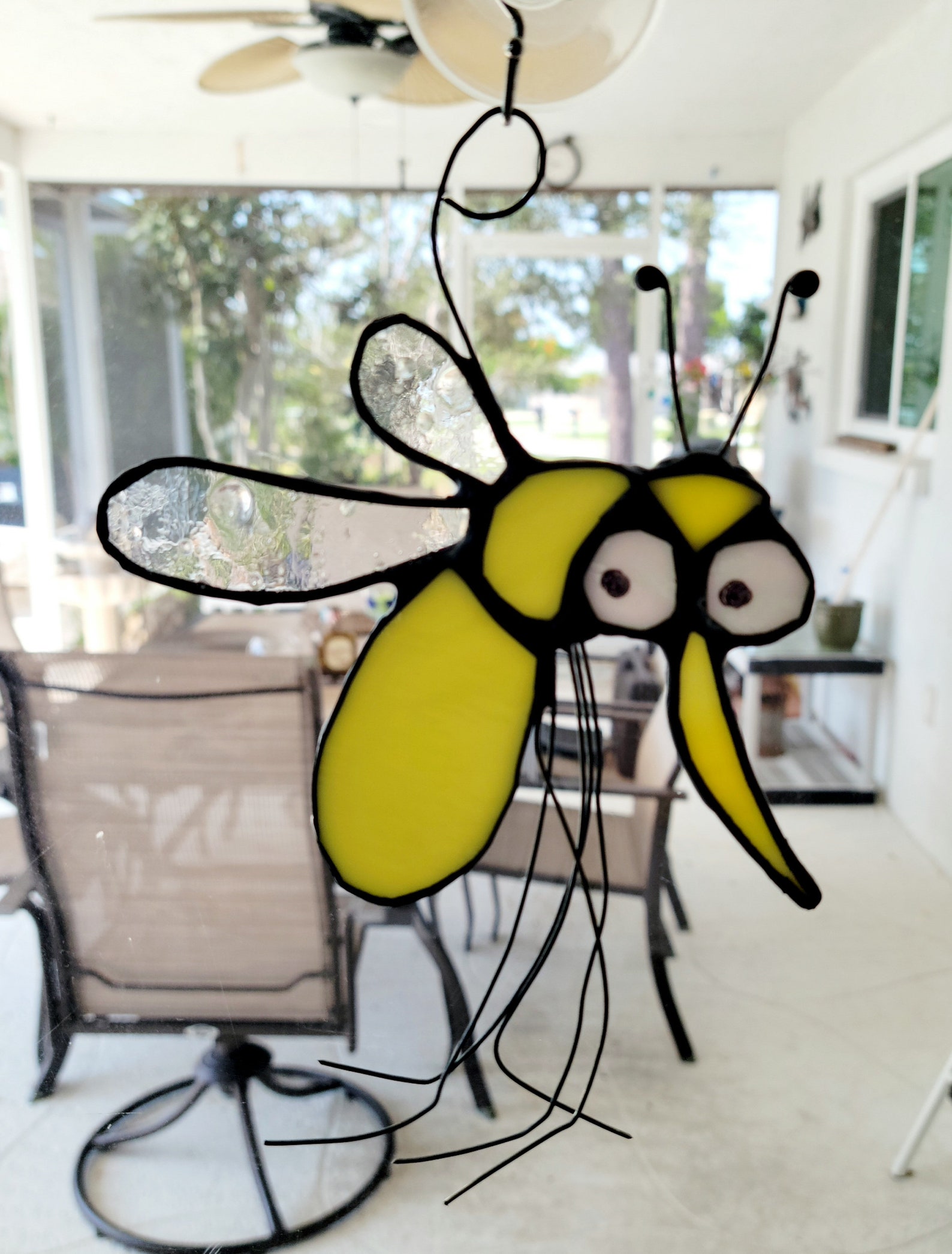 1 Stained Glass Mosquito Ornaments or Sun Catcher, - Etsy