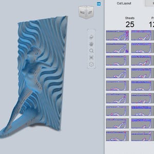 Parametric Female Body Sculpture Panel | Abstract 3D Wood Wall Art - 01 ...