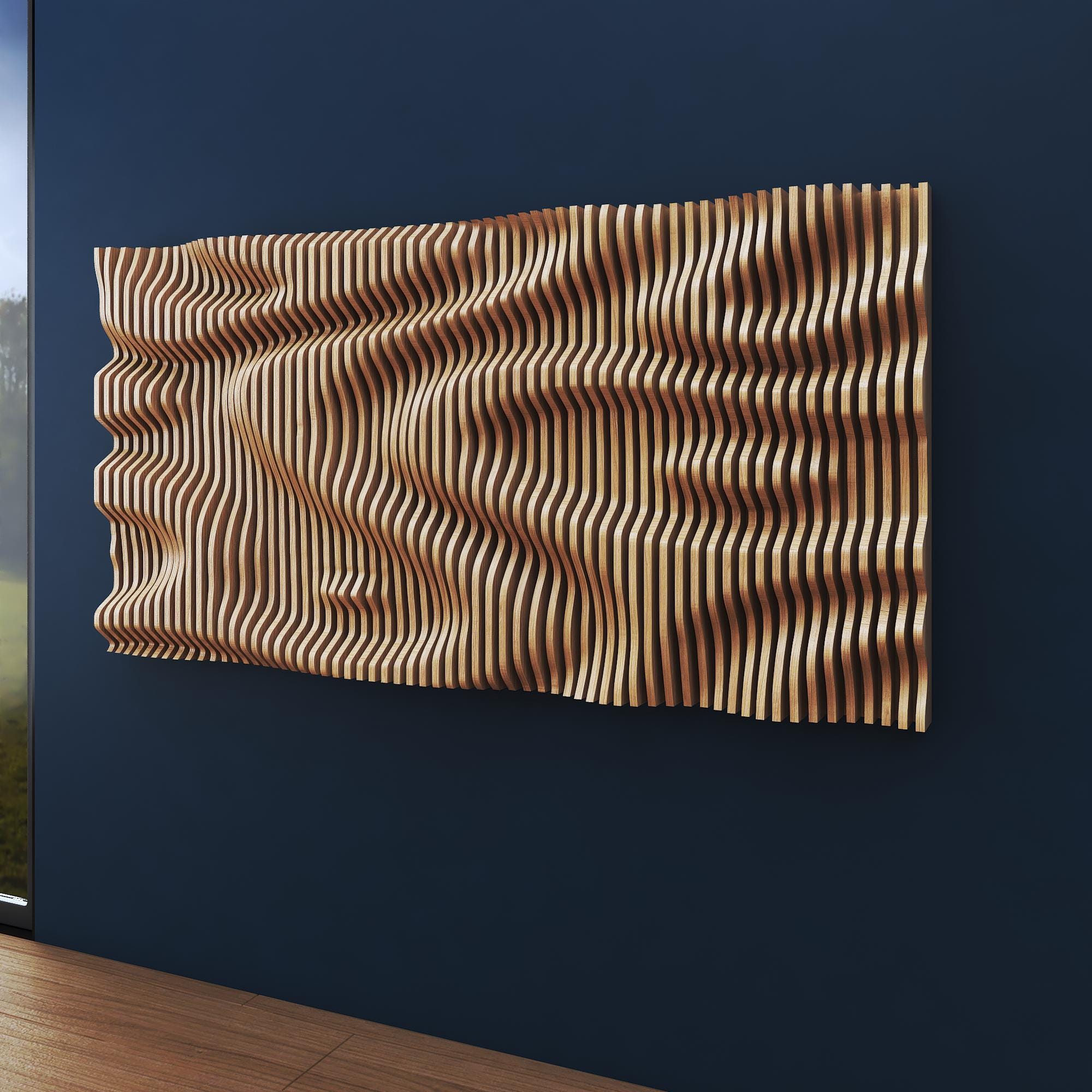 Parametric Wall Panel - 09 | 3D Wooden Wall Art | Digital File for CNC ...