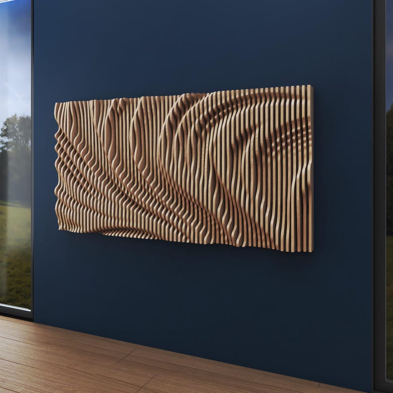 Parametric Wall Panel - 02 | 3D Wooden Wall Art | Digital File for CNC ...