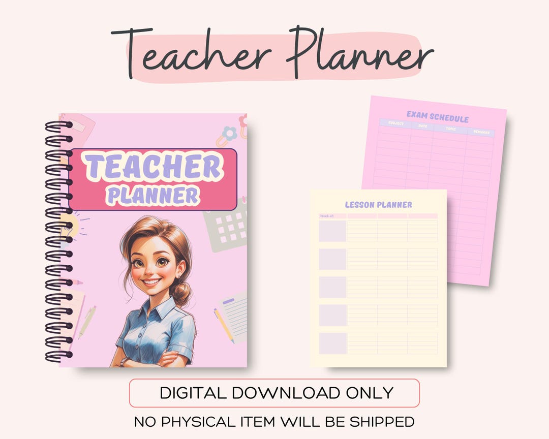 Teacher Planner Printable Lesson Plan Teacher Binder Class Organizer ...