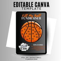 FULLY EDITABLE Basketball Fundraiser, Unique, Fill My Basketball ...