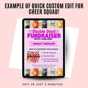 Double Good Popcorn Fundraiser Flyer Template: Editable Canva Printable ...