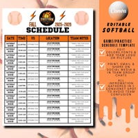 Softball Packing List Printable PDF - Etsy