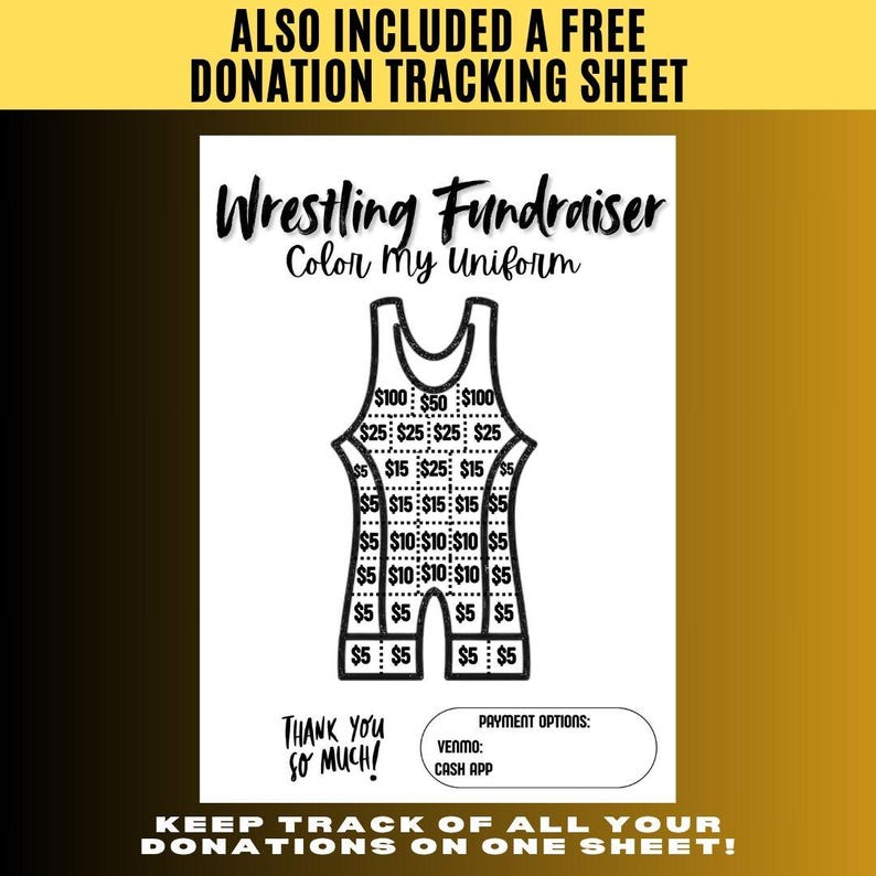 Wrestling Fundraiser Template Bundle: Fill My Mat, Uniform, Shoe (canva ...