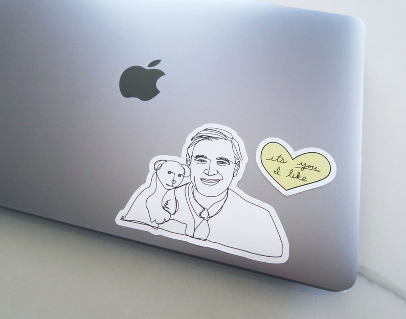 Mr Rogers Tribute Vinyl Decal Sticker 2 Separate Stickers Etsy