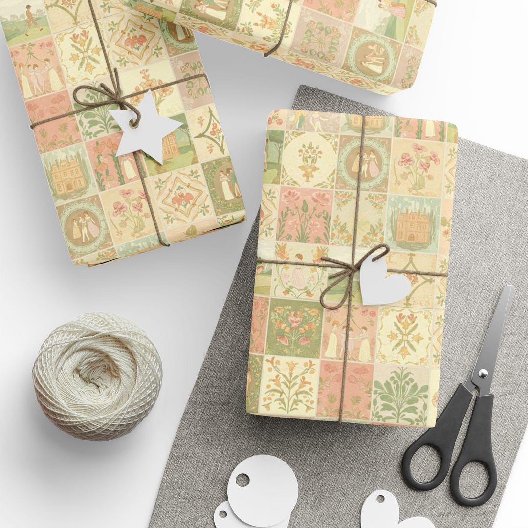 Jane Austen Inspired Wrapping Paper, Eco-friendly Gift Wrap, Decorative ...
