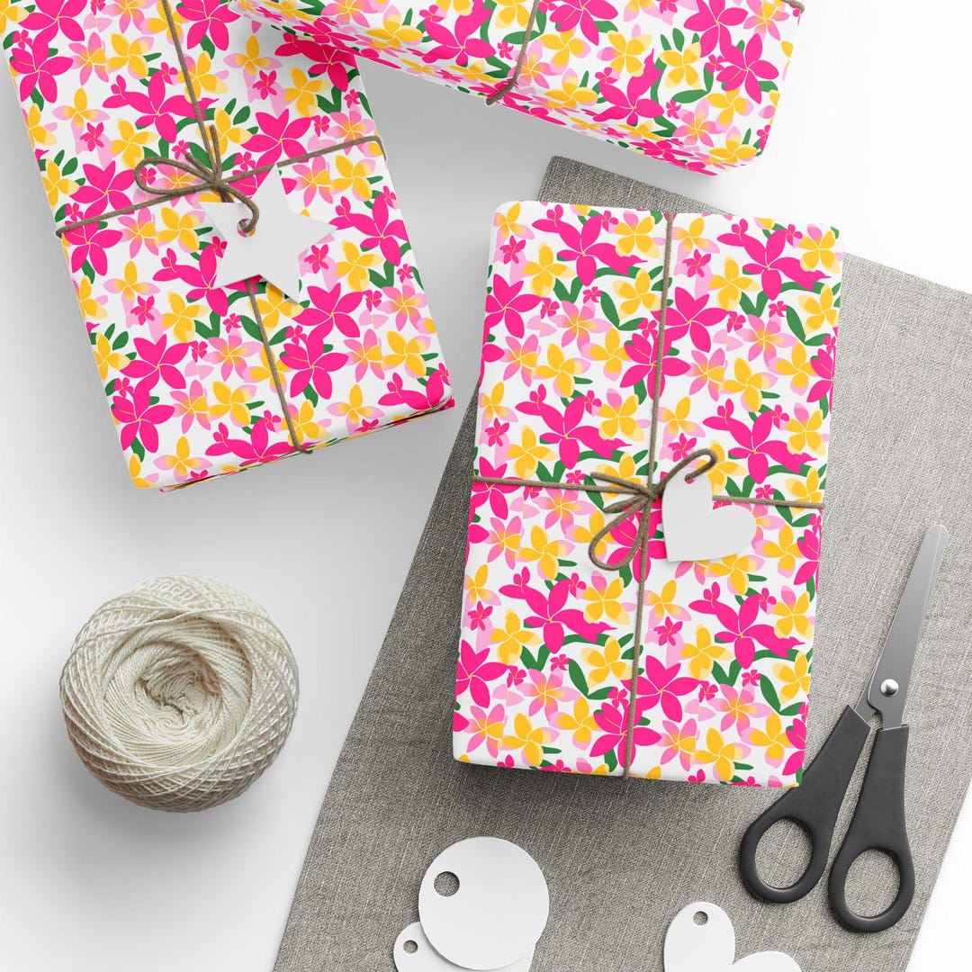 Vibrant Floral Wrapping Paper Roll, Gift Wrap for Birthdays, Holidays ...