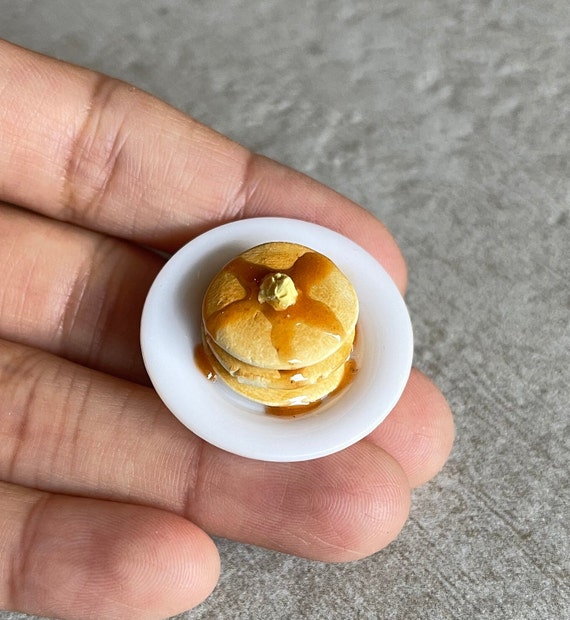 Miniature Dollhouse Breakfast Pancake Stack on a Plastic Plate - Etsy