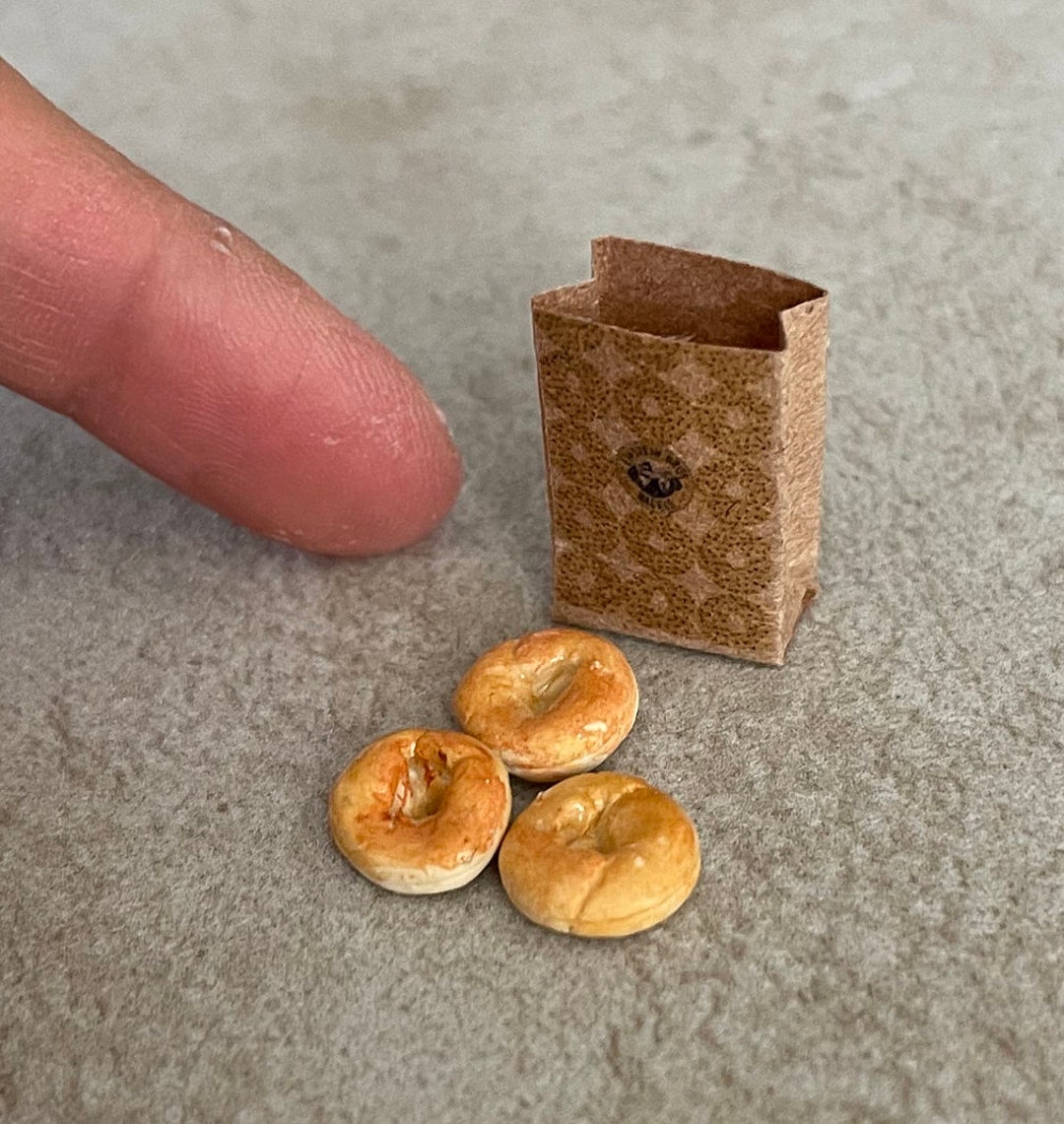 Miniature Dollhouse Bagels in 1:12 Scale Inch Brunch Food Dish - Etsy