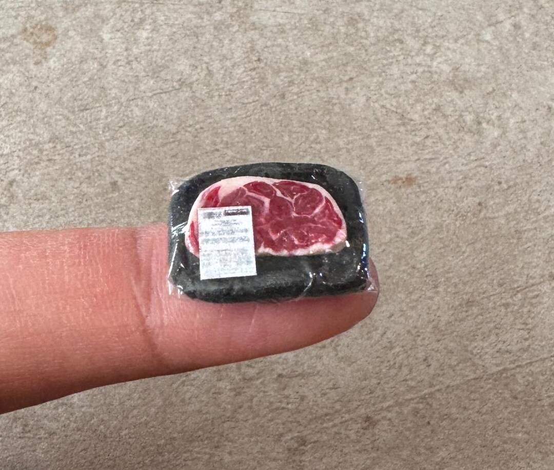 Miniature Dollhouse Packaged Raw Meat Steak in 1:12 Scale One Inch - Etsy