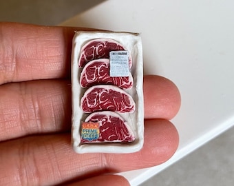 Miniature Dollhouse Raw Meat From the Butcher in 1:12 Scale | Etsy