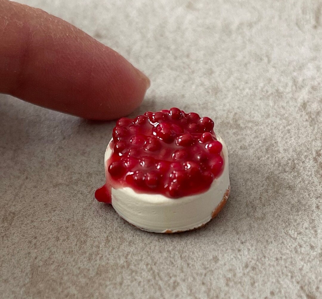 Miniature Dollhouse Cherry Cheesecake in 1:12 Scale One Inch - Etsy