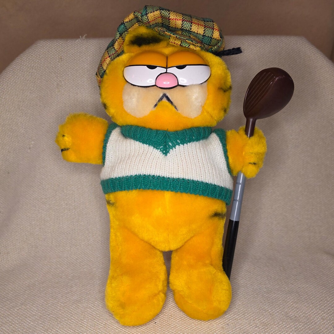 Vintage 1981 Golf Garfield Plush - Etsy
