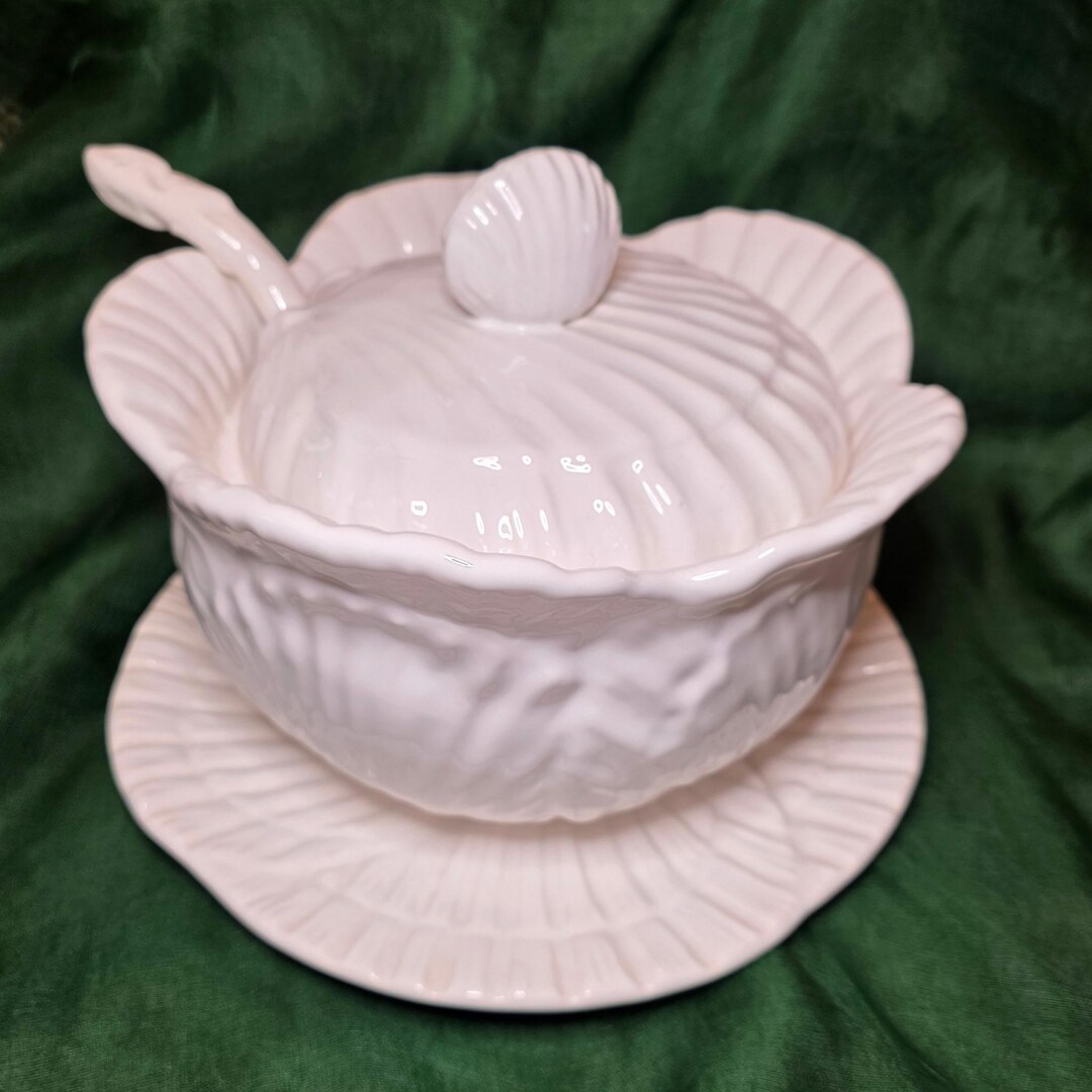 Vintage Soup Tureen W/ Lid, Ladle, and Serving Plate - Neuwirth Cabbage ...