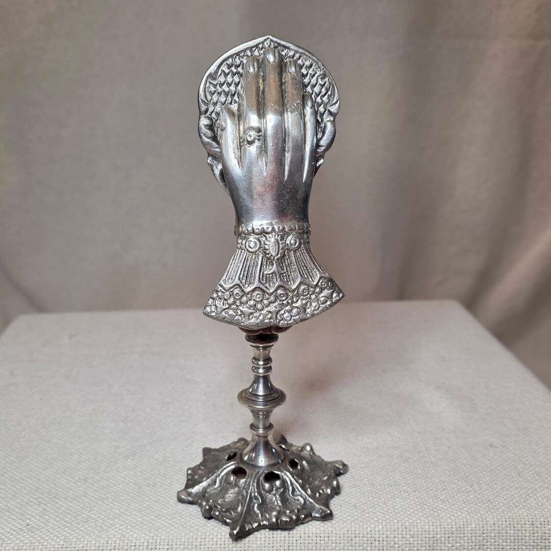 Vintage Silver Plated Victorian Hand Clip - Etsy