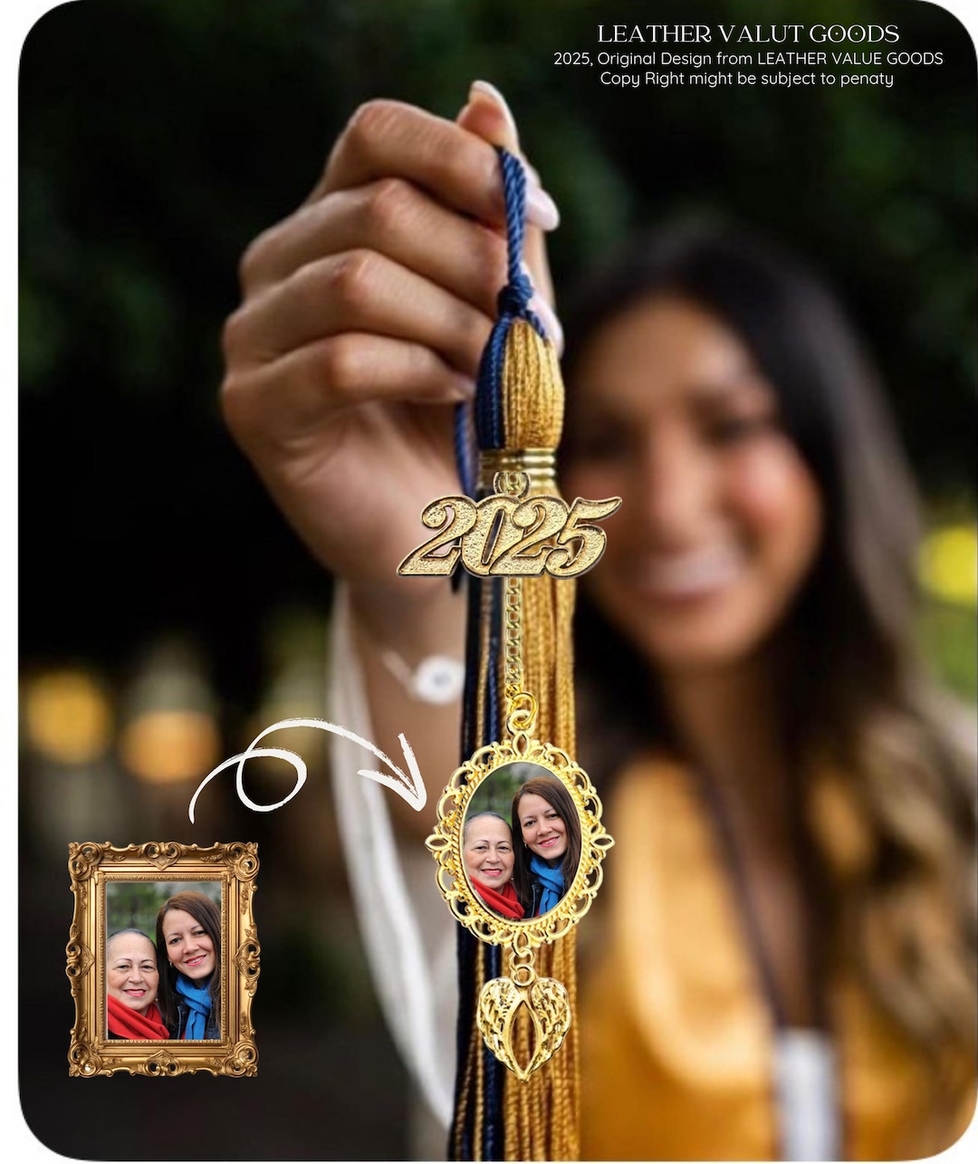 Custom Graduation Gift Charm With Memorial Photo Charm Personalized ...