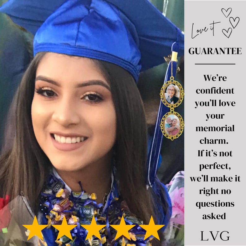 Personalized Graduation Charm With Memorial Photo Charm Personalized ...