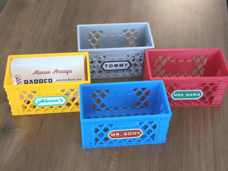 Mini Milk Crate Business Card Holder/display for Your Desk. - Etsy