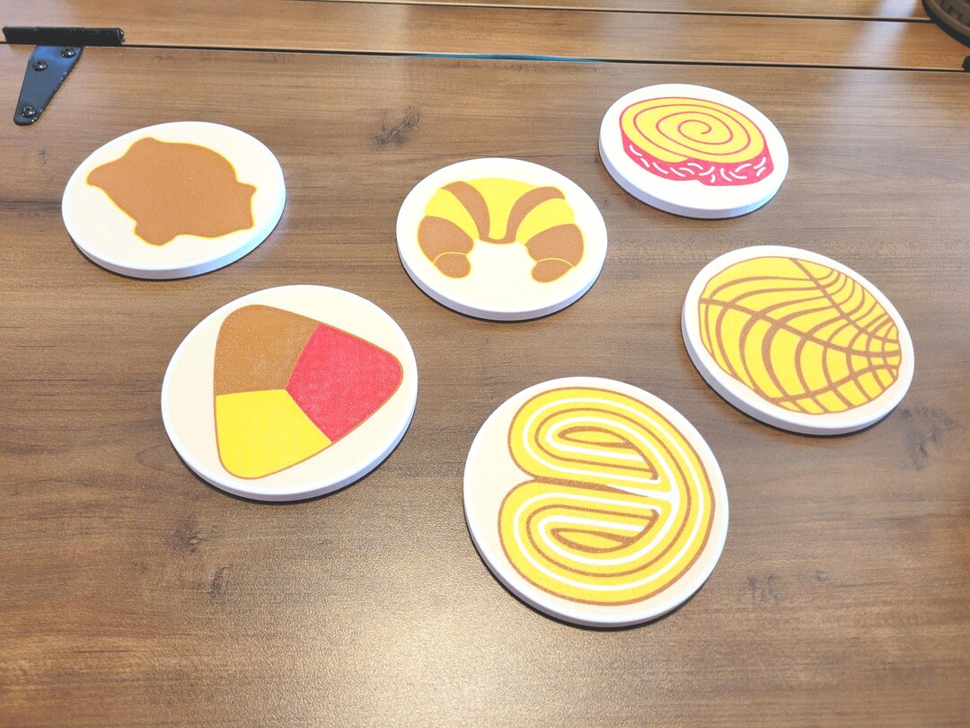 Coasters, Mexican Pan Dulce, Concha, Cuerno, Oreja, Cochinito, Rollito ...