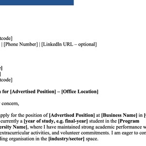 Cover Letter Template - Etsy