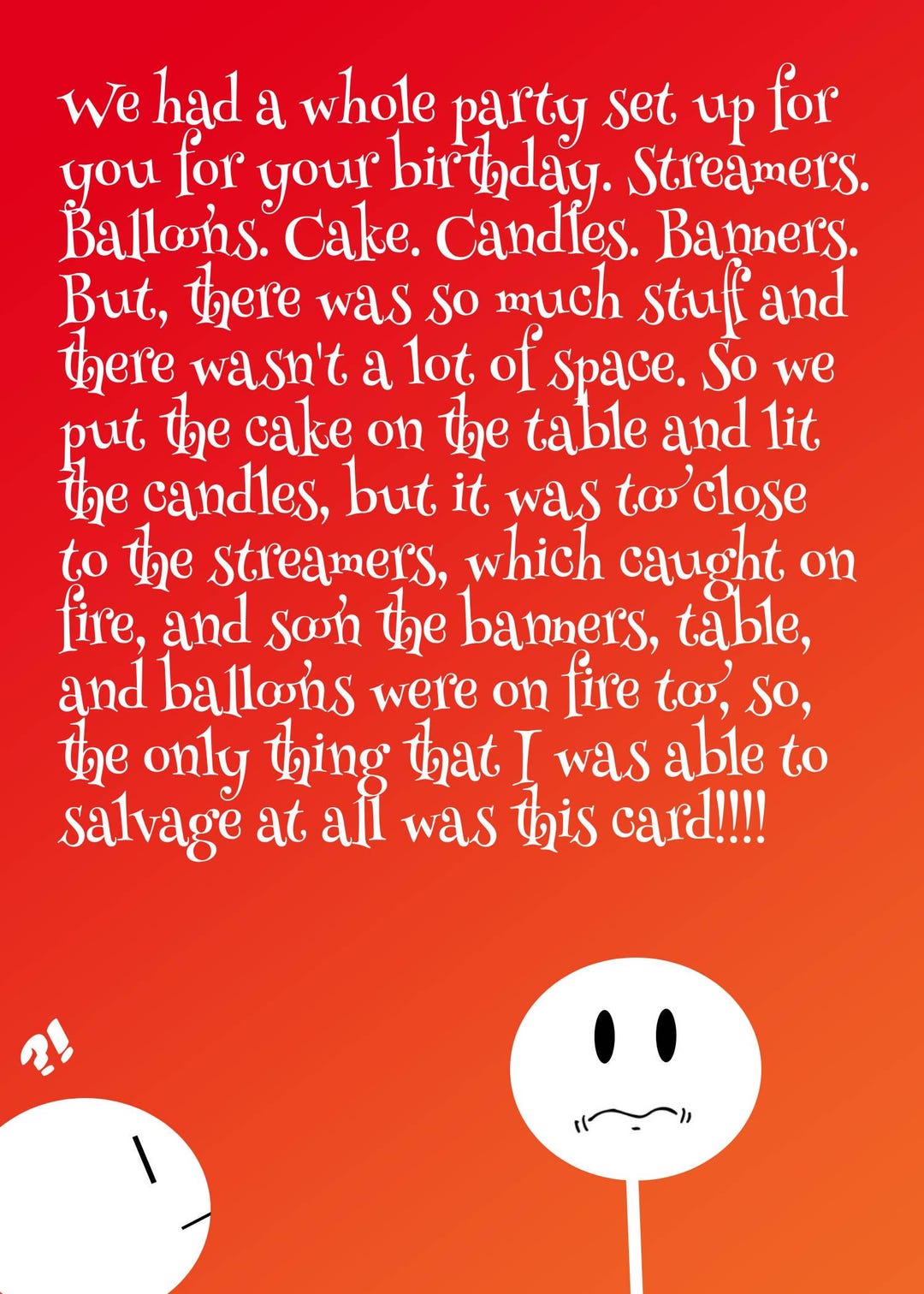 No Lie Fire Stick Figure Birthday Card - Etsy