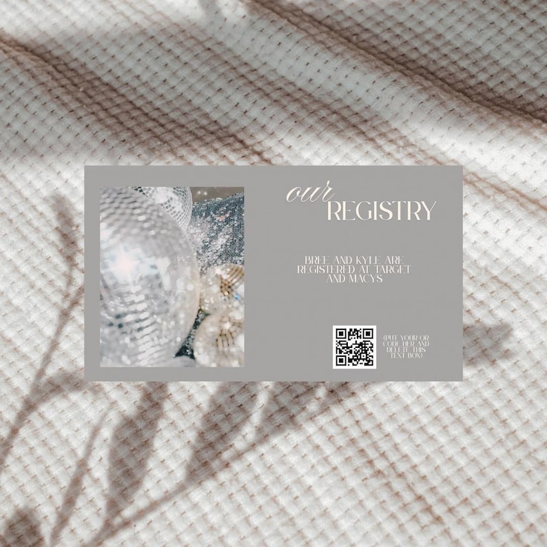 Disco Ball Wedding Invitation Suite: Customizable Canva Template ...