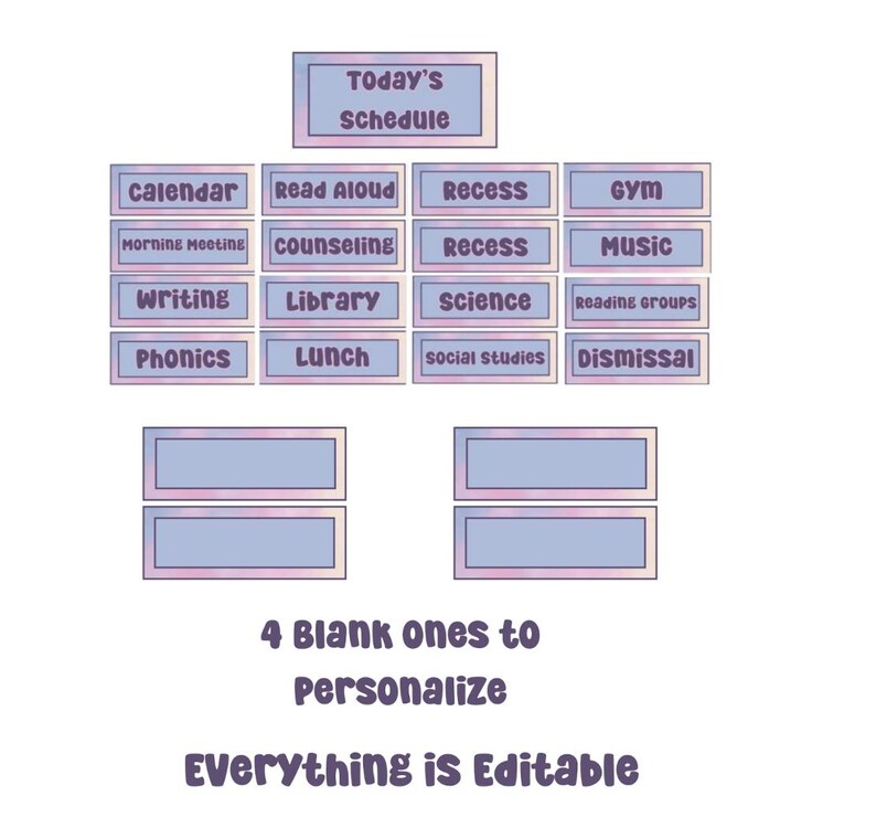 Editable- Mystical Themed -classroom Daily Visual Schedule - Etsy