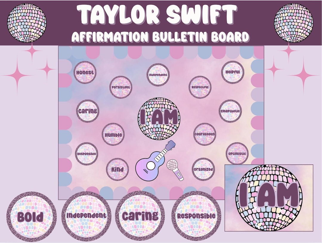 Disco Affirmation Bulletin Board Set-classroom Decor - Etsy