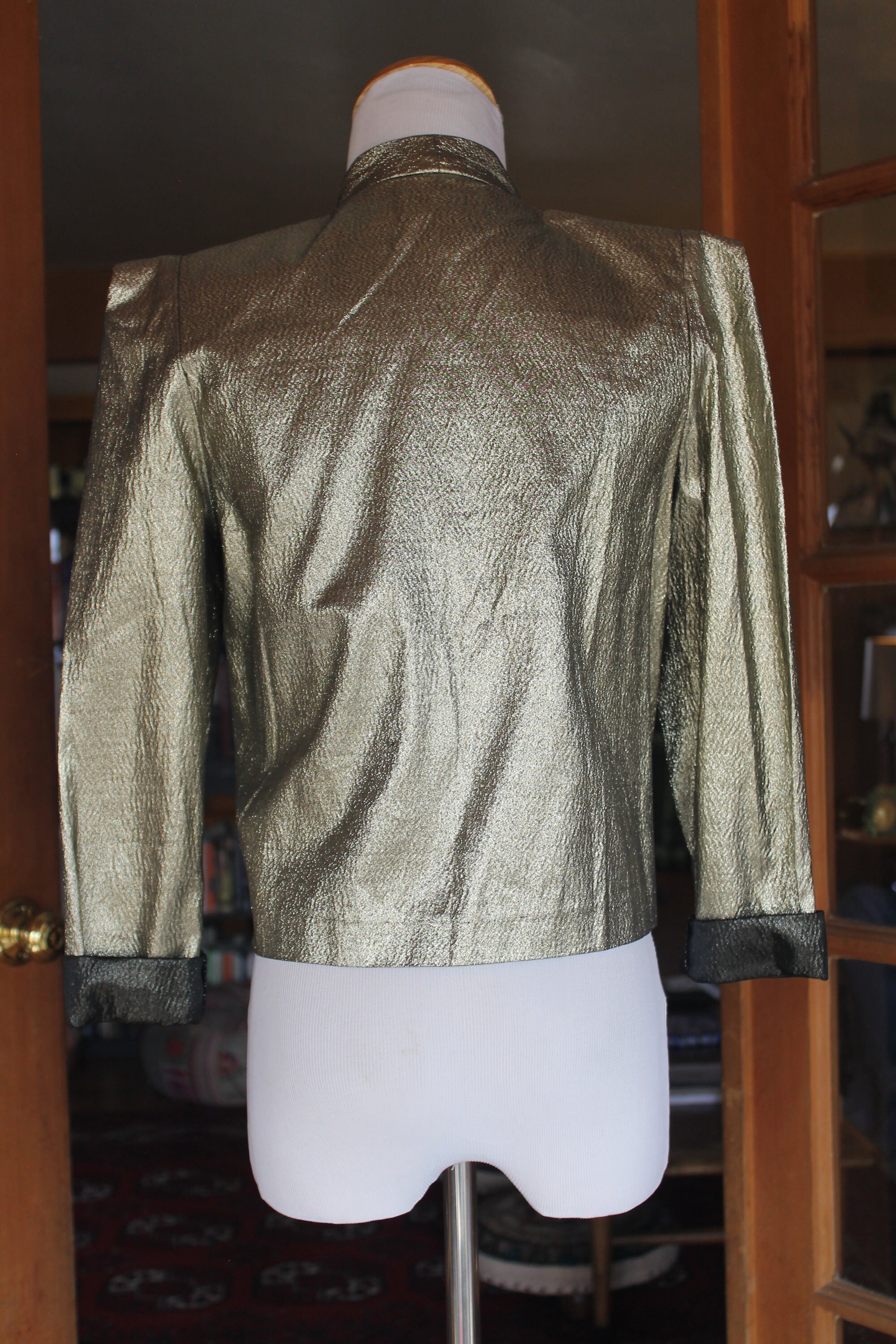 Vintage 60's Gold Lame Jacket | Etsy