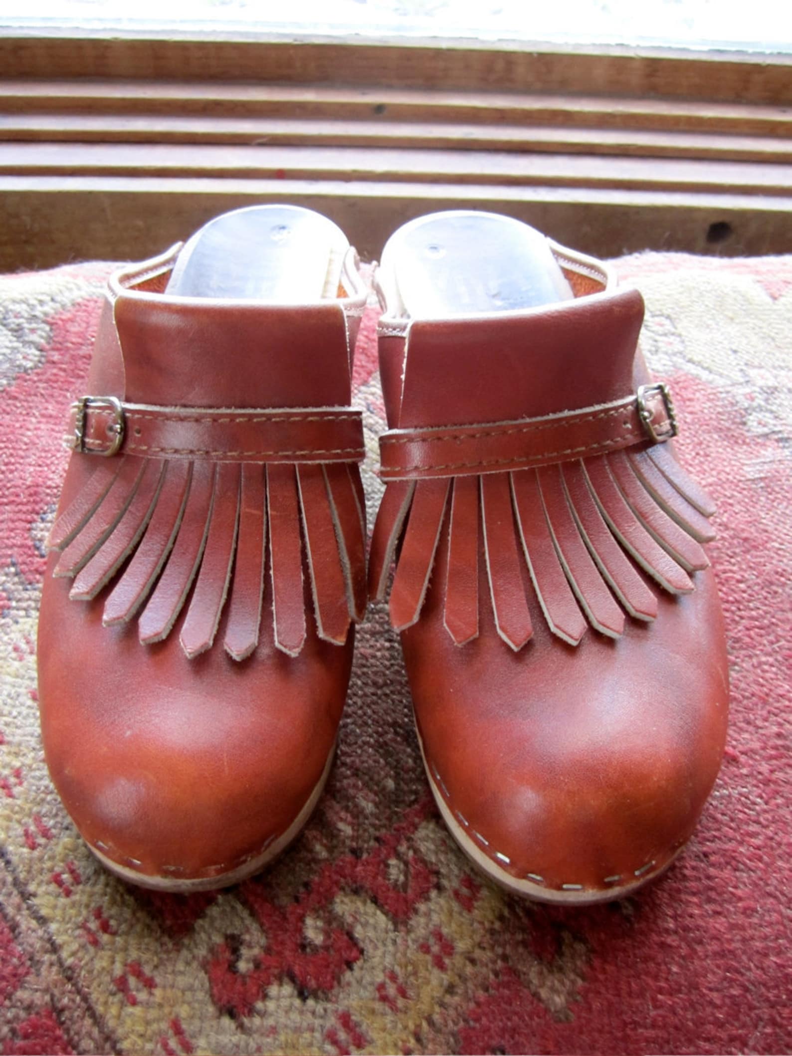 Vintage MIA Fringe BOHO Clogs from Sweden 7 | Etsy