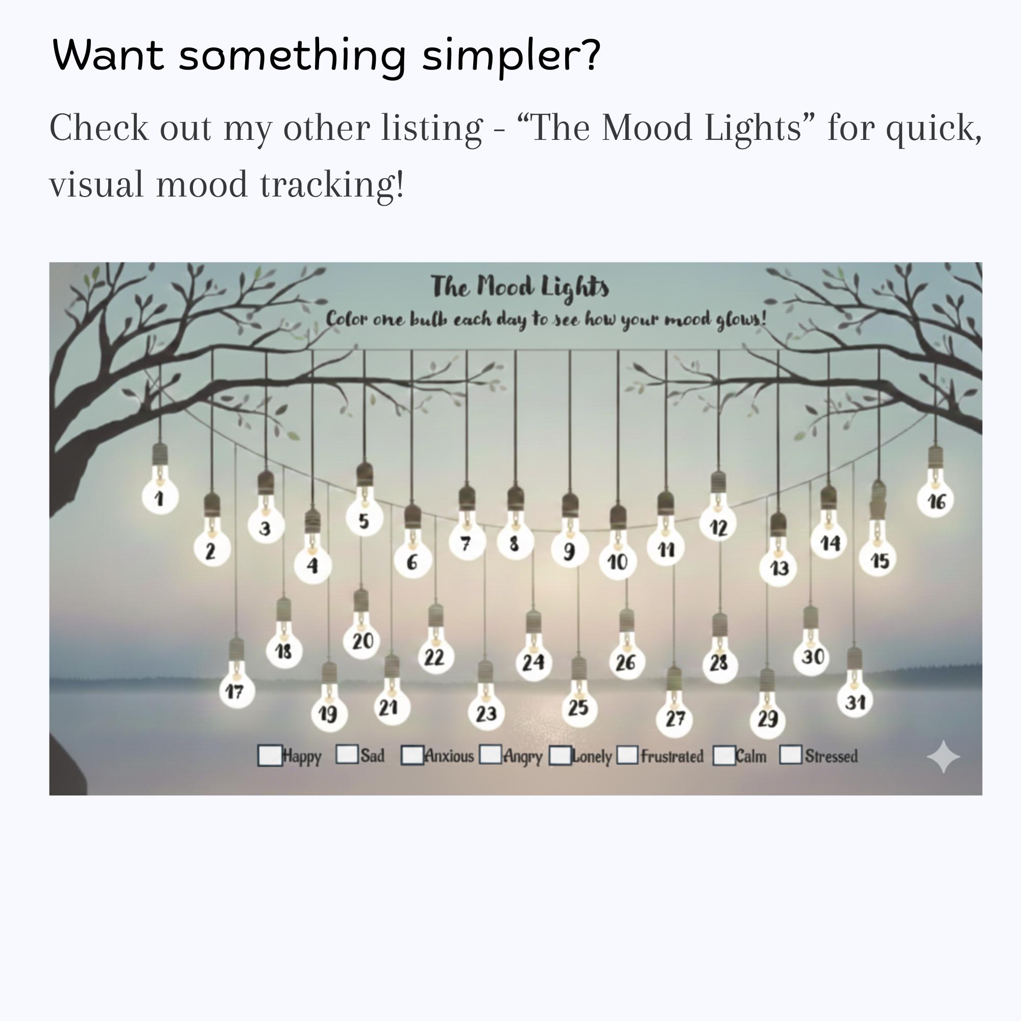 Mental Health Daily Check-in Journal: Self-care & Mood Tracker - Etsy