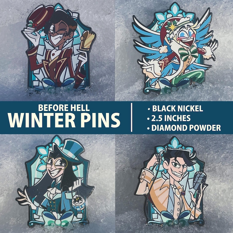 Winter Human and Angel Hazbin 2.5" Pin - Etsy