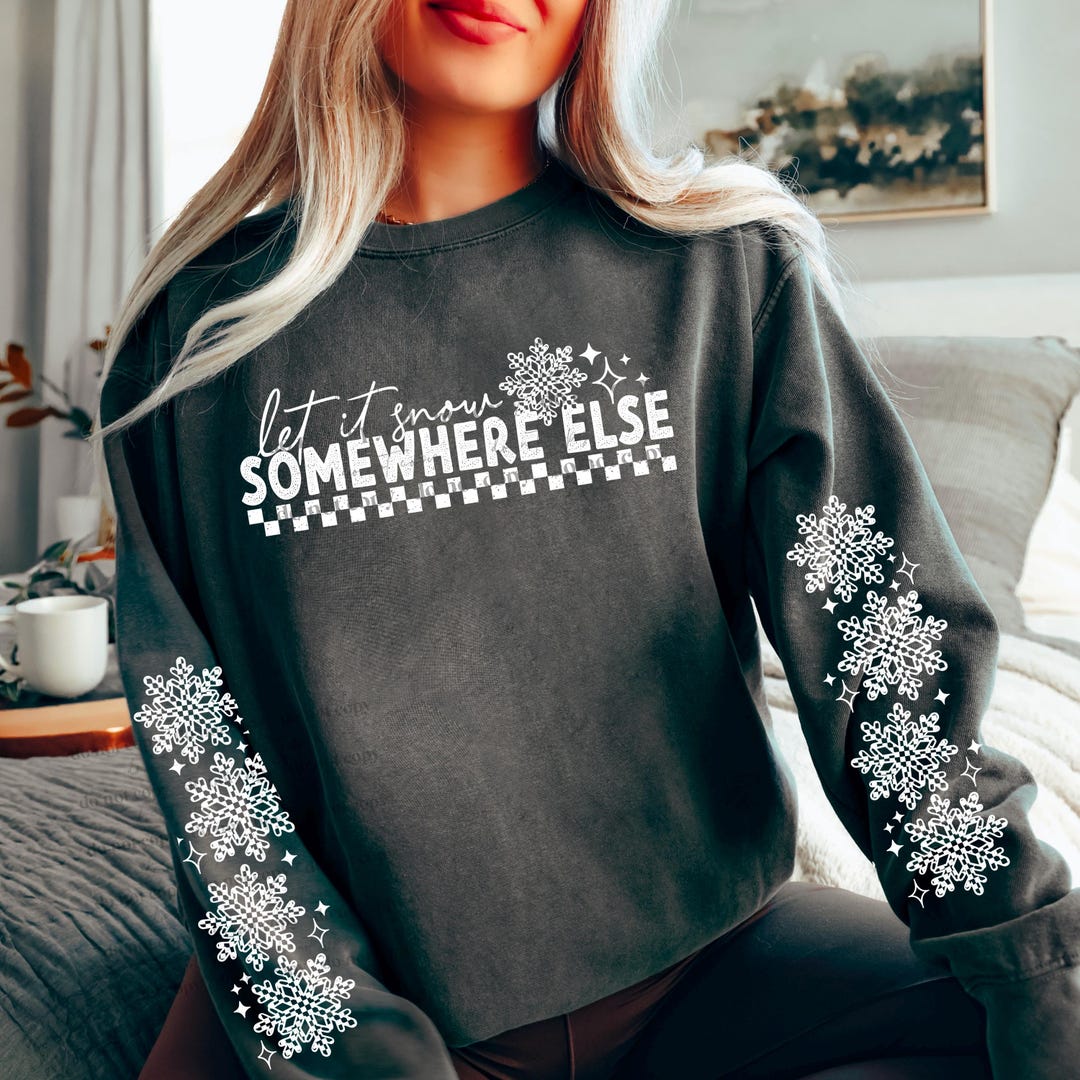 Snowflakes, Snow DTF Transfer Sublimation Sleeve Option for DIY Tees - Etsy