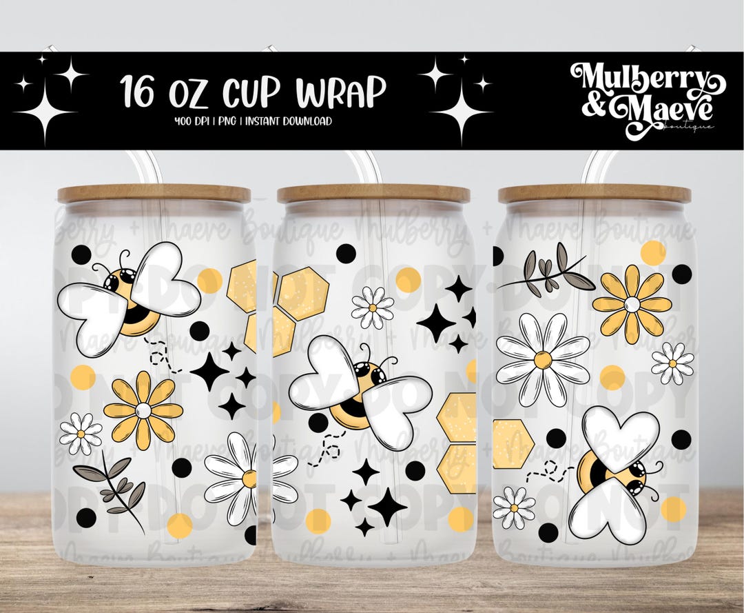 Bees Digital Download for 16 Oz. Cups - Etsy