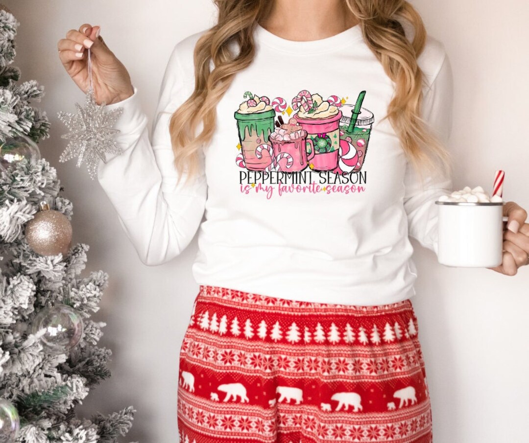 DTF Print Transfers | Ready to Press | Peppermint Season |coffee ...