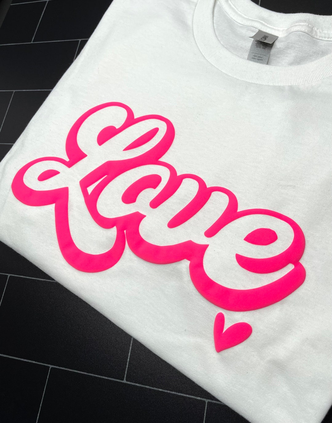 Valentine's Day Puff Transfer for Graphic Tees: Love Heart Design ...